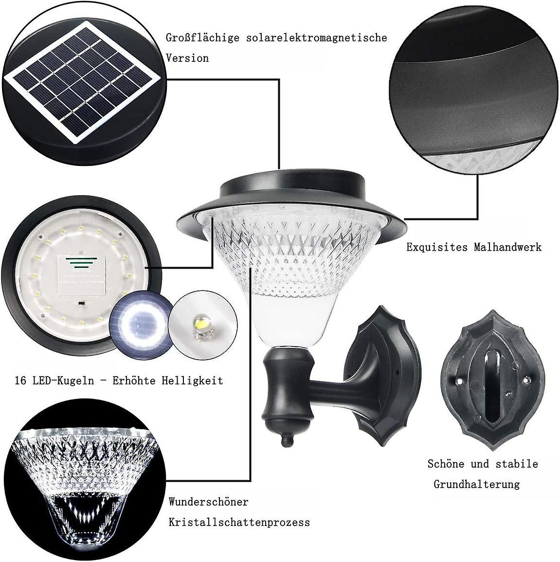 Solar Wall Lanterns 20w Led Solar Powered Porch Light Solar Outdoor ...