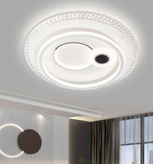Round Flush Mount LED Ceiling Light Offering adjustable brightness and ...