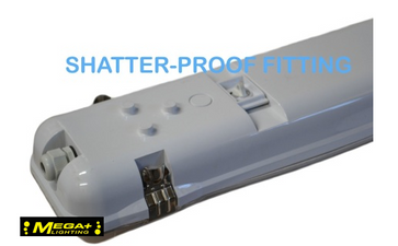 T8 LED Fluorescent Tube Fittings Weatherproof Double -Mega Lighting