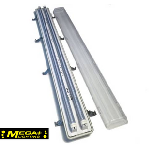 T8 LED Fluorescent Tube Fittings Weatherproof Double -Mega Lighting