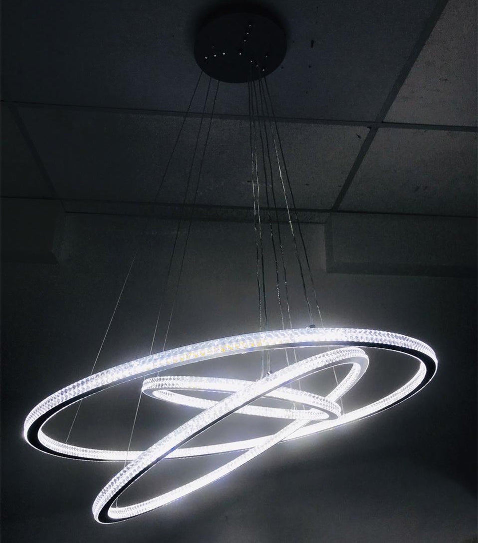 Modern Pendant Lamp Led Rings Circle Ceiling Chandelier -MEGA LIGHTING